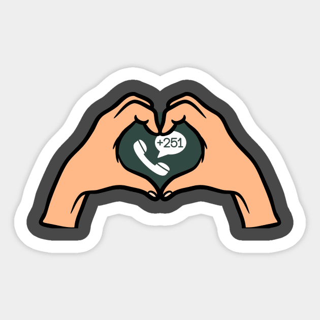 Area Code Ethiopia - Area Code - Sticker | TeePublic